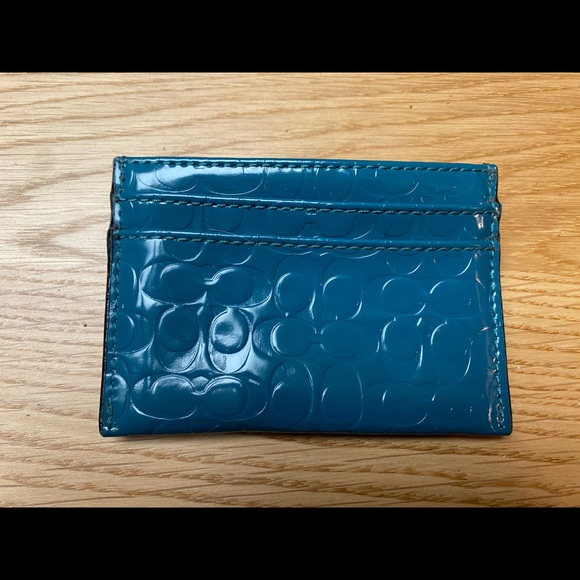 Coach | Bags | Coach Teal Credit Card Wallet Used | Poshmark